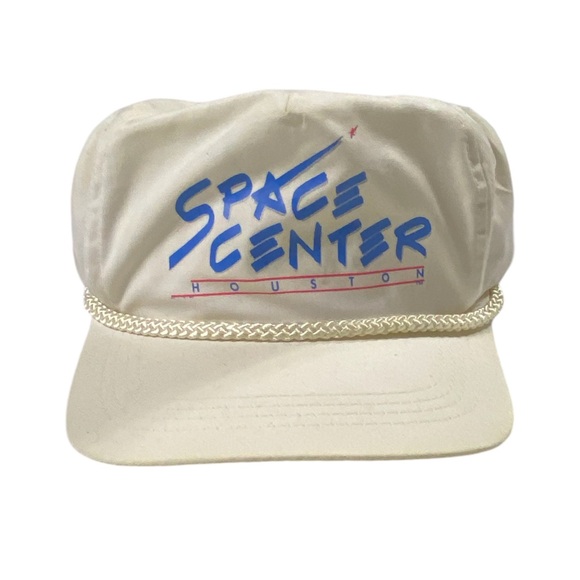 Accessories | Vintage Space Center Houston Stapback Hat Vtg White Blue ...